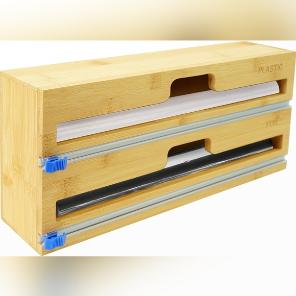 no brand | Kitchen | New Bamboo Wrap Dispenser With Slide Cutter | Poshmark